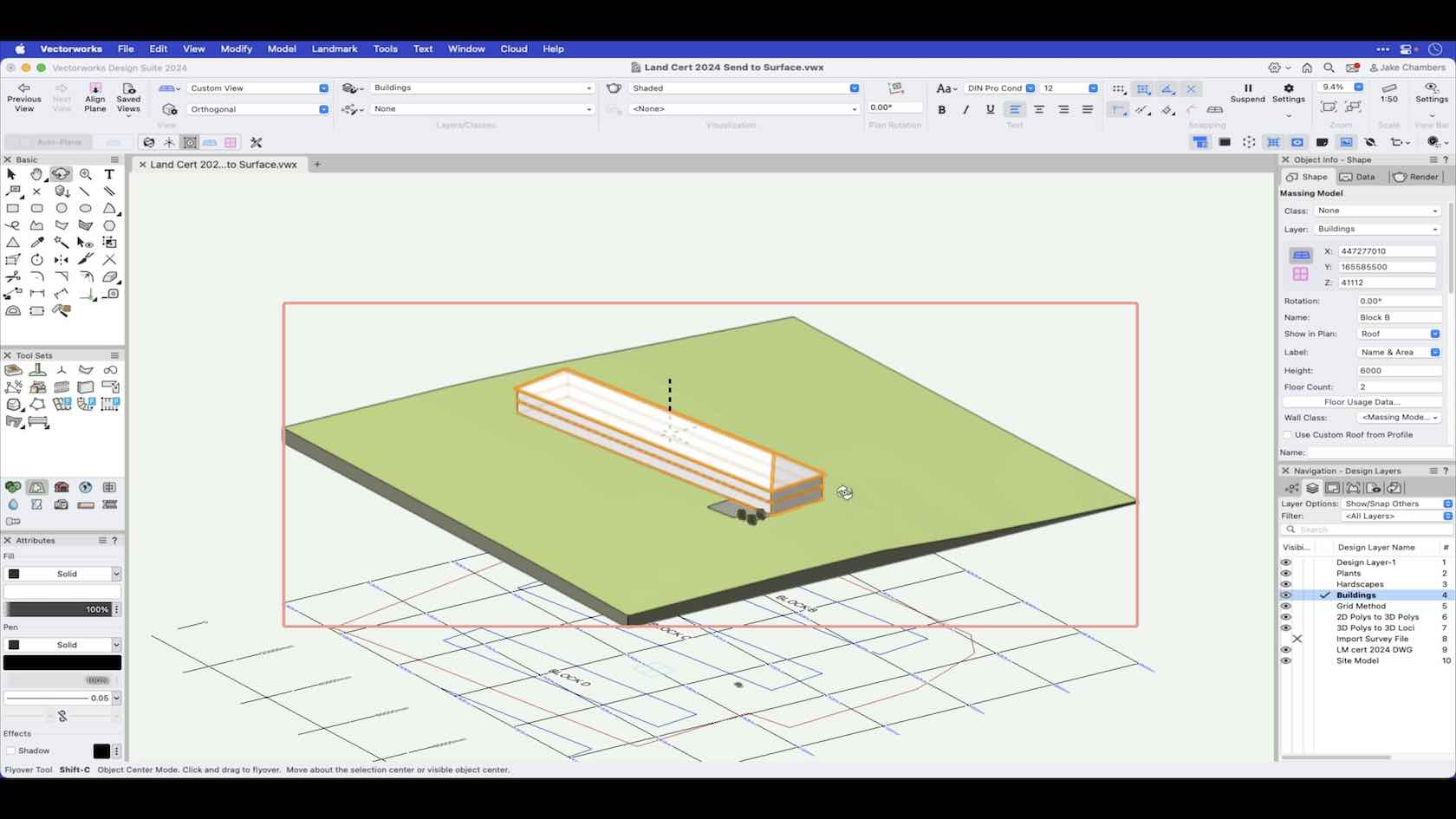 Send To Surface Command Send Objects To The Site Model Surface 2024 Vectorworks University